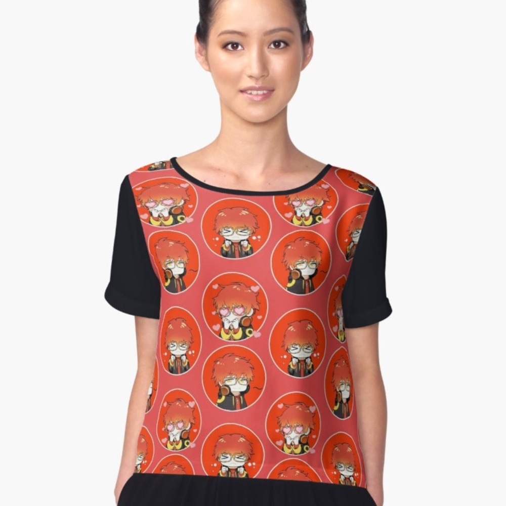 Redbubble Mystic Messenger 707 Emoticons Chiffon - Gem